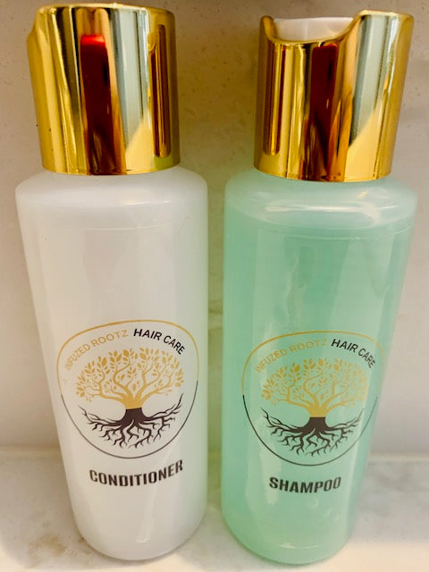 Travel size Shampoo and Conditioner Combo – Infused Root Hair Serum